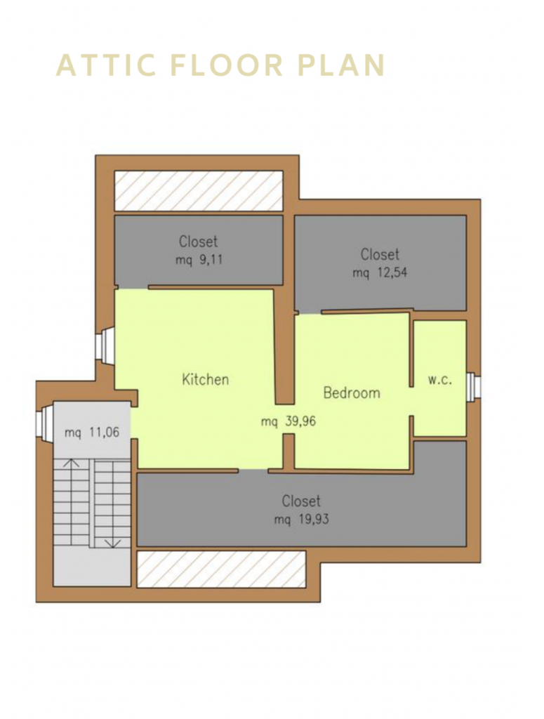Attic Floor Plan | Oliveto Estate